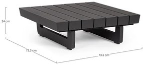 BIZZOTTO Konferenční stolek INFINITY antracit 73x73 cm 0663433