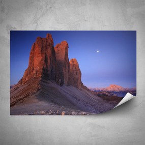 Plakát - Červená hora (60x40 cm) - PopyDesign