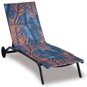 Bellatex Polstr na plážové lehátko 55x195 cm, potah na zip pírko modrá