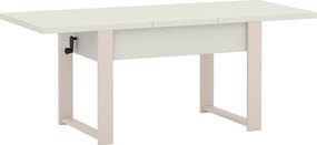 Rozkládací polohovací konferenční stolek HOGO 3v1 | 120-157x62,5-74,5x67 cm | síla horní desky 32 mm | bílá/nohy kašmír