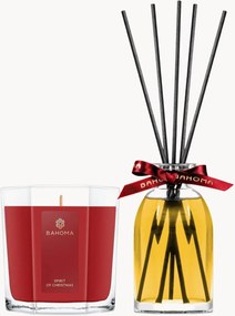 Sada vonné tyčinky a vonné svíčky Spirit of Christmas, 2 díly (cassis, borůvka, mandarinka)