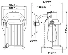 Elstead Nástěnné světlo do koupelny RIGGS 1 stará mosaz