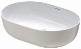 Duravit Luv - Umyvadlo na desku, 50x35 cm, bez přepadu, bílá/matná šedá 0379502300