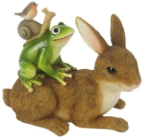 Dekorace králík, žabka, šnek a ptáček - 13*7*11 cm