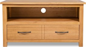 TV stolek 90 x 35 x 48 cm masivní dubové dřevo 244466