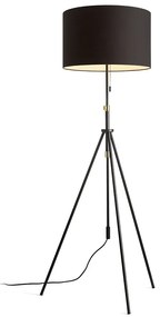 RENDL R14068 LUTON/RON stojanová lampa, dekorativní Polycotton černá/černá/kov