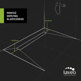 Laveo Basso, odtokový sprchový žlab, 60cm, zlatá lesklá, COB_G60D