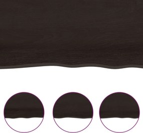 Koupelnová deska tmavě hnědá 60x40x (2-6) cm ošetřený masiv 3156202