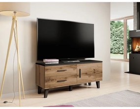 TV stolek Sanna 120 1D2S, Barva: wotan / wotan + černý