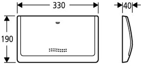 GROHE 37053SH0 - Splachovací tlačítko CLASSIC 330 × 190 mm bílá