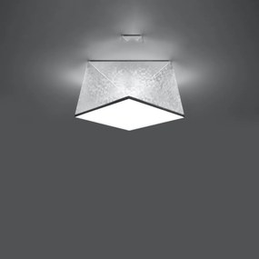 Stropní svítidlo Hexa, 1x šedé plastové stínítko, (bílý plast), (25 cm)