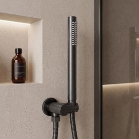 Rea Clif Foss, podomítkový sprchový set s BOX-em, hlavová a ruční sprcha, titanová, REA-P4412