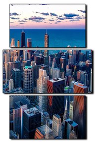 Obraz na plátně - Mrakodrapy v Chicagu- obdélník 7268C (90x60 cm)