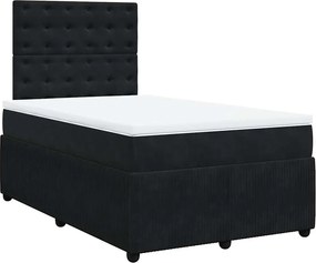 Box spring postel s matrací černá 120 x 190 cm samet 3294600