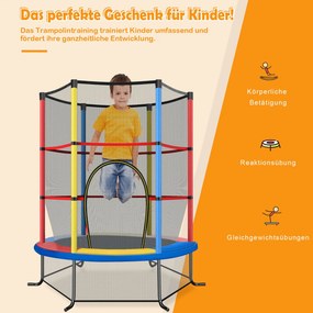 Costway Zahradní trampolína Ø165 cm s ochrannou sítí trampolína do 135 KG