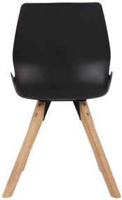 Jídelní židle Carnforth - 4 ks - umělá hmota | černé