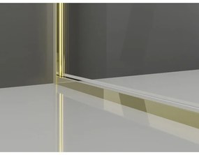 Mexen Exo, výklopný sprchový kout 100 x 85 cm, čiré sklo, zlatá, 814-100-085-50-00