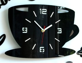 M.Clock Nástěnné akrylové 3D kuchyňské hodiny 64x43cm různé barvy Barva: Zelená