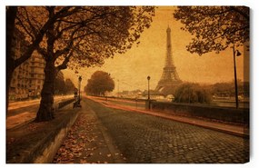 Obraz Vintage Ulice Paříže Nedostatek Nedostatek Plátno Canvas 100x70