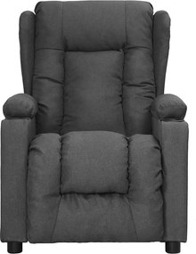 Polohovací křeslo tmavě šedé textil 339049