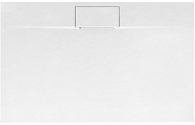 Obdélníková sprchová vanička z SMC kompozitu REA BAZALT LONG 80x100, bílá