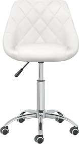 vidaXL Otočné jídelní židle 6 ks umělá kůže [3088675] Barva: Bílá