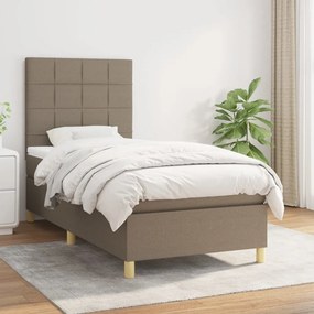 Box spring postel s matrací taupe 90x190 cm textil 3142301