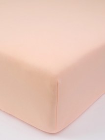 MK Lůžkoviny Jersey prostěradlo s elastanem Deluxe 90 × 200 cm – lososové