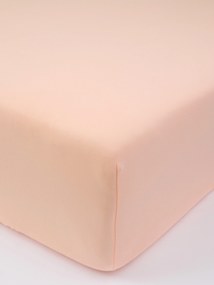 MK Lůžkoviny Jersey prostěradlo s elastanem Deluxe 220 × 200 cm – lososové