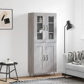 Skříň highboard šedá sonoma 69,5 x 34 x 180 cm kompozitní dřevo 3198375