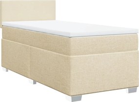 Box spring postel s matrací krémová 80 x 200 cm textil 3285713