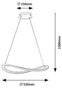 Rabalux 72281 - LED Lustr na lanku KALLIRA LED/40W/230V 3000K