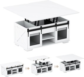 Costway Konferenční stolek s výškově nastavitelnou deskou stolu 105 cm
