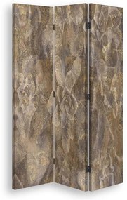 Ozdobný paraván, Měkká hnědá - 110x170 cm, třídílný, korkový paraván