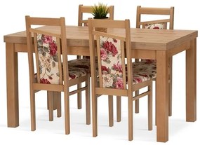 FALCO Jídelní set Polar 4 dub artisan/květy