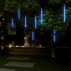 vidaXL Padající světla 8 ks 30 cm 192 LED dovnitř i ven [328556] Barva: Modrá