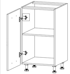 LANGEN ap | dolní skříňka D45 | push open | UNI provedení | artisan