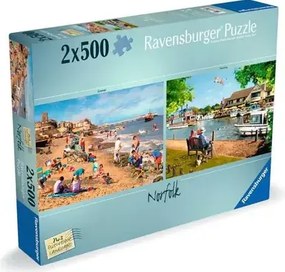 RAVENSBURGER Puzzle Picturesque Landscapes č.2: Norfolk / 2x500 dílků