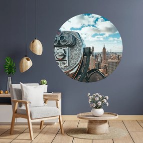PIPPER. Textilní kruhová samolepka na zeď "New York 2" Velikost: 120cm