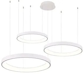 Designový LED stmívatelný lustr Agnes 38+58+78 bílá