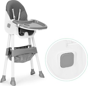 Dětská jídelní židlička BABY ECOTOYS šedá