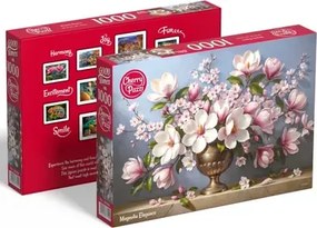 CHERRY PAZZI Puzzle Magnóliová elegance / 1000 dílků / 70 × 50 cm