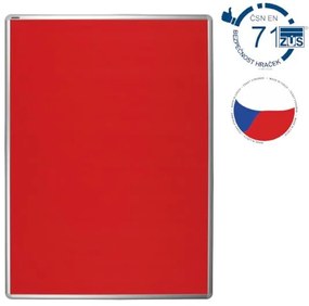 Textilní nástěnka EkoTAB 75 x 100 cm - červená