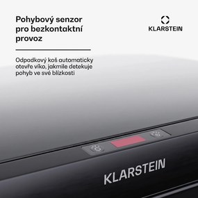 Klarstein Bezdotykový senzorový odpadkový koš 56 l nerez Soft-Close 3 nádoby LED displej časovač