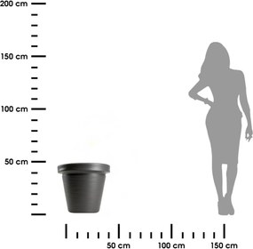 Plastový květináč Riflo 47,9x55 cm antracitový
