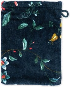 Pip Studio ručníky z bavlněného froté Les Fleurs, tmavě modré (Luxusní ručníky z bavlněného froté v designu Les Fleurs v tmavě modré barvě)