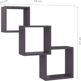 vidaXL Nástěnné police kostka 68x15x68 cm dřevotříska [800276] Barva: dub sonoma