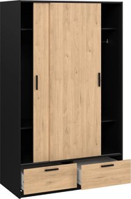 FALCO Skříň Lincoln 324 černý mat/jackson hickory