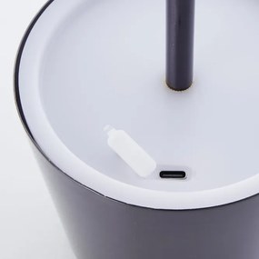 Brilliant G40939/76  Stolní AKU lampa XAANA černý chrom USB-C , CCT