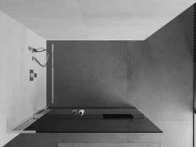 Mexen Kioto+ L, sprchová zástěna Walk-In s poličkou a věšákem 80 x 200 cm, 8mm šedé sklo, chromový profil, 800-080-123-01-40